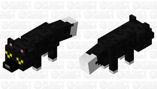 black cat fox Minecraft Mob Skin