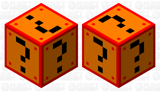 Fire Lucky Block Minecraft Mob Skin