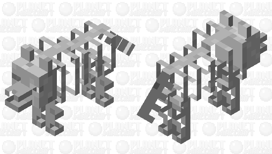 Skeletal wolf Minecraft Mob Skin