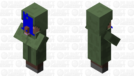 Blue face viliger Minecraft Mob Skin