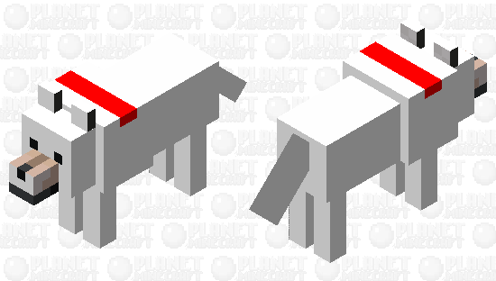 Snowy Wolf Minecraft Mob Skin