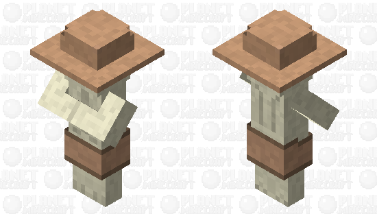 fungus village (or funllage/Brown fungus) Minecraft Mob Skin