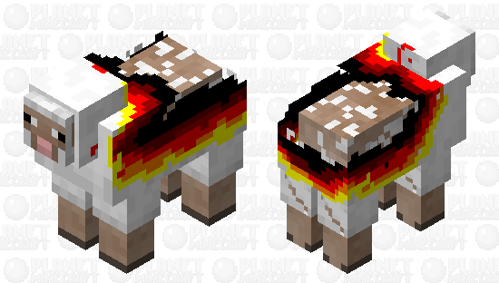sheep with burned wool Minecraft Mob Skin