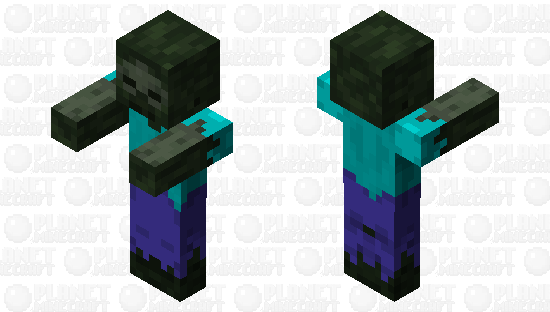 Rotten Zombie (Eyeless) Minecraft Mob Skin