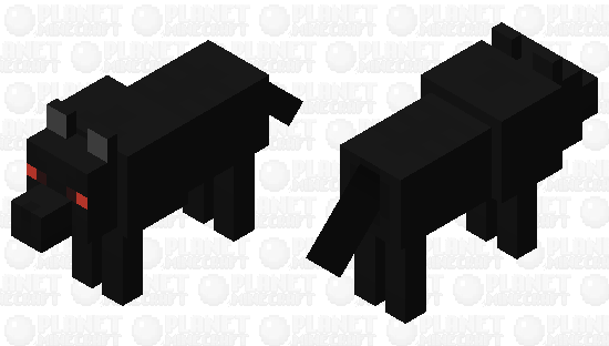 Angry jackal Minecraft Mob Skin