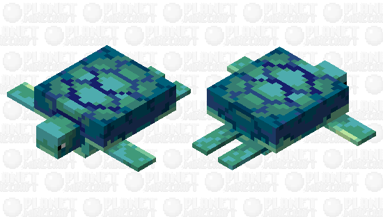 Turtles in the blue sea (un HD Minecraft Mob Skin