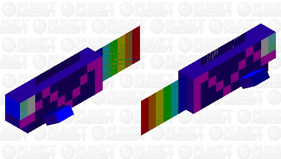 Rainbow fish Minecraft Mob Skin