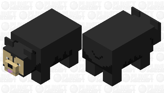 Malayan Sun Bear Minecraft Mob Skin
