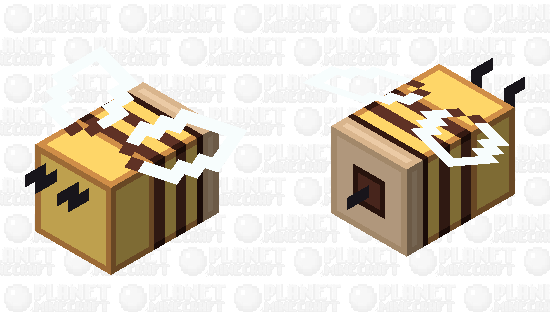 Simplistic Pollinated Bee Minecraft Mob Skin
