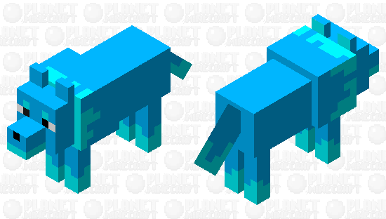 Ice Wolf Minecraft Mob Skin