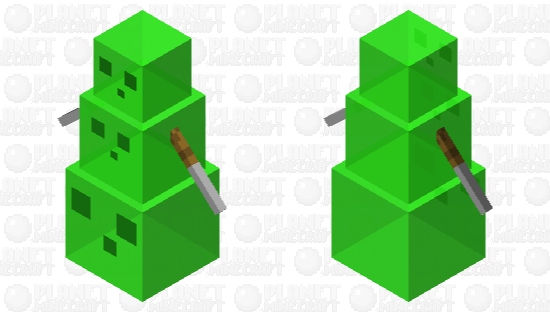 3 slime and 2 swords Minecraft Mob Skin