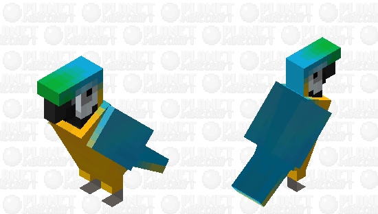 Arara-canindé (Ara ararauna) Minecraft Mob Skin