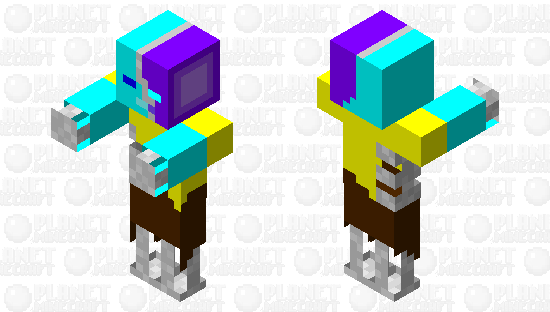 Mana Charged Negative Zombie (Withered) Minecraft Mob Skin