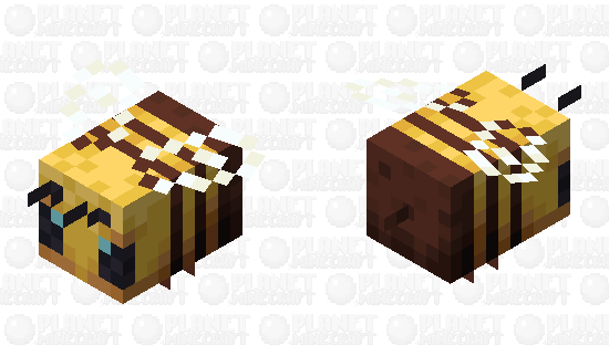 Hairy Stinger Bee Minecraft Mob Skin