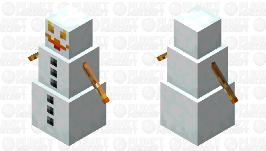 Burning Snowman Minecraft Mob Skin