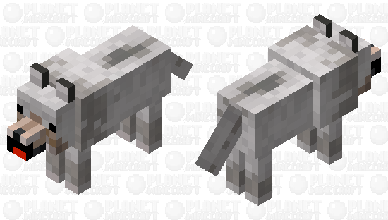 Minecraft Papercraft Wolf