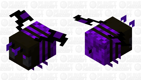 Dark Void Bee Minecraft Mob Skin