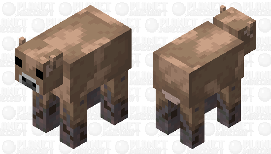 Minor Changes to Brown Mooshroom Minecraft Mob Skin