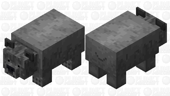Gray Bear Minecraft Mob Skin