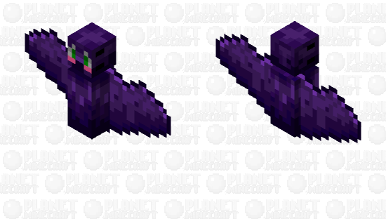 Purple Moth-bat Minecraft Mob Skin