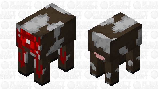 Cow with head choped off Minecraft Mob Skin