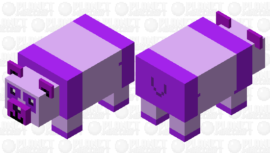Jade the purple panda Minecraft Mob Skin