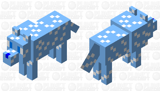 Ice Dog Minecraft Mob Skin