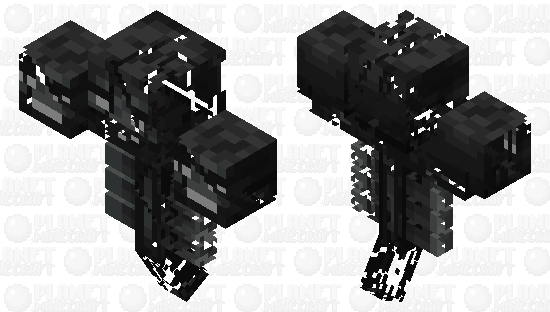 Wrecked wither Minecraft Mob Skin