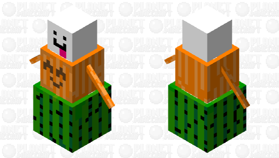 Derpy pumkin cactus snowman Minecraft Mob Skin