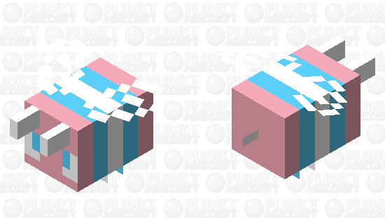 Trans Bee! (Angry!) Minecraft Mob Skin