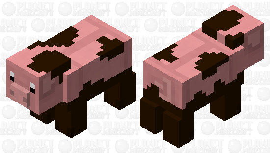 Minecraft Earth pig but with papercut texture pack Minecraft Mob Skin