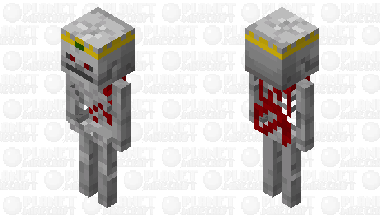 Skeleton king with ripped cape ;) Minecraft Mob Skin
