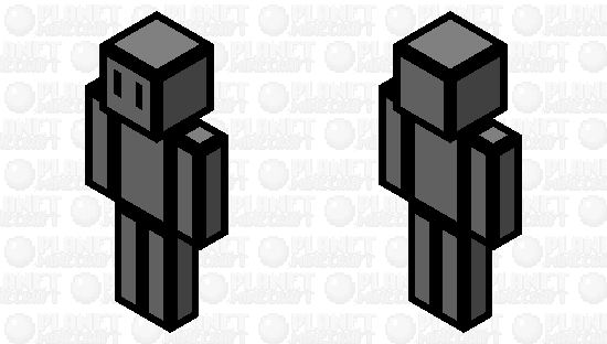 Scary Grayed Stick Figure (Java) Minecraft Mob Skin