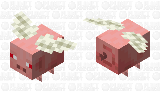 Angry Flying Pig,Angry PEEG,Angry Bee Pig Minecraft Mob Skin