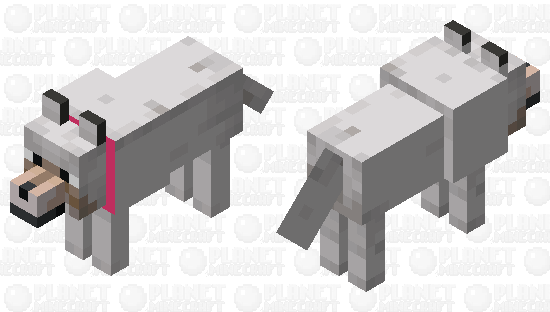 Tamed wolf Minecraft Mob Skin