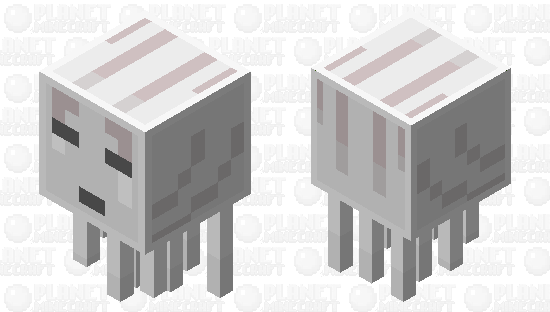 8-Bit Simplistic Ghast Minecraft Mob Skin