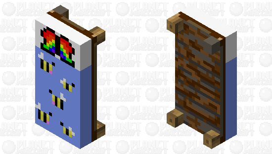 Kawaii Bee Bed With Butterfly Pillow Minecraft Mob Skin