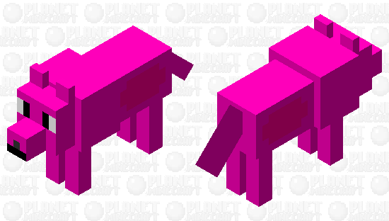 winged pink poodle Minecraft Mob Skin