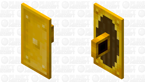 Gold Plated Shield +3 Metal Variants Minecraft Mob Skin