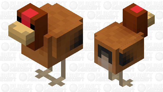 Galinha ruiva Minecraft Mob Skin
