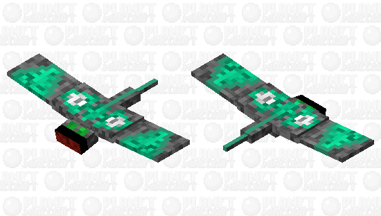 Flying Prismarine Manta Ray Minecraft Mob Skin