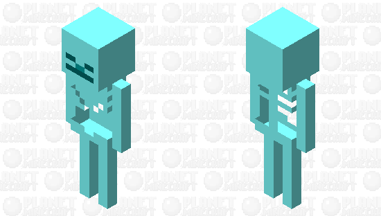 Light blue skeleton 💀 🌌 Minecraft Mob Skin