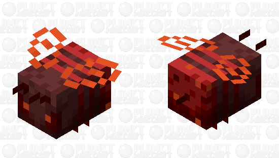 Crimson Bee Angry Pollen Minecraft Mob Skin