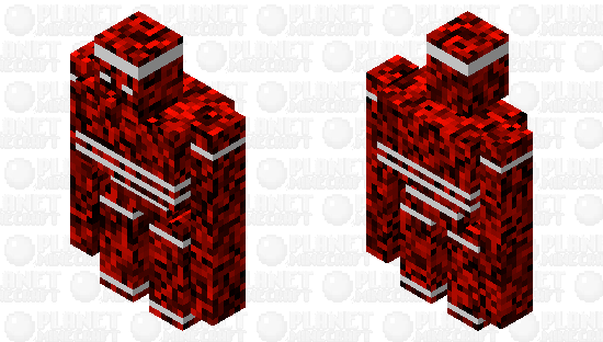 Red Gradient iron golem Minecraft Mob Skin