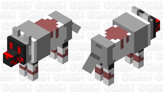 Illegal Wolf Protogen Minecraft Mob Skin
