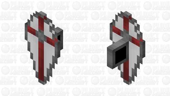 Red Cross Teardrop Shield Minecraft Mob Skin