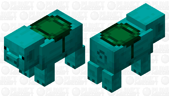 Saddle Blue Pig Minecraft Mob Skin