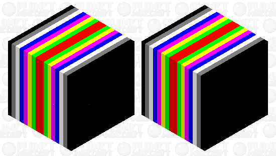 Rainbow Shulker Minecraft Mob Skin