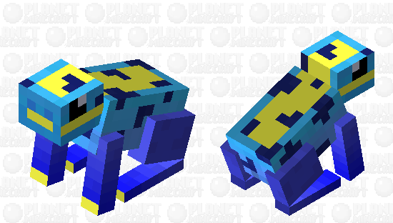 Blue poisonous frog Minecraft Mob Skin