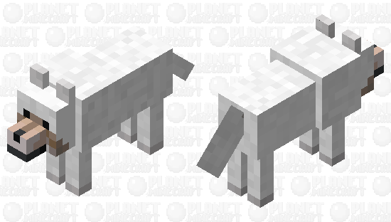 Snow Wolf Minecraft Mob Skin